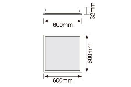 LED Panel Light 2X2 Eye Care Design High Efficacy 40W Daylight ...